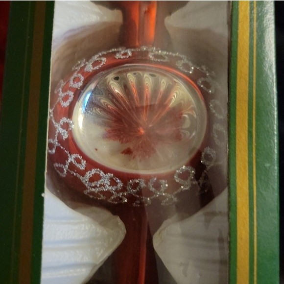 Holiday | Vintage Glass Christmas Tree Topper By Raush Pyramid Red ...